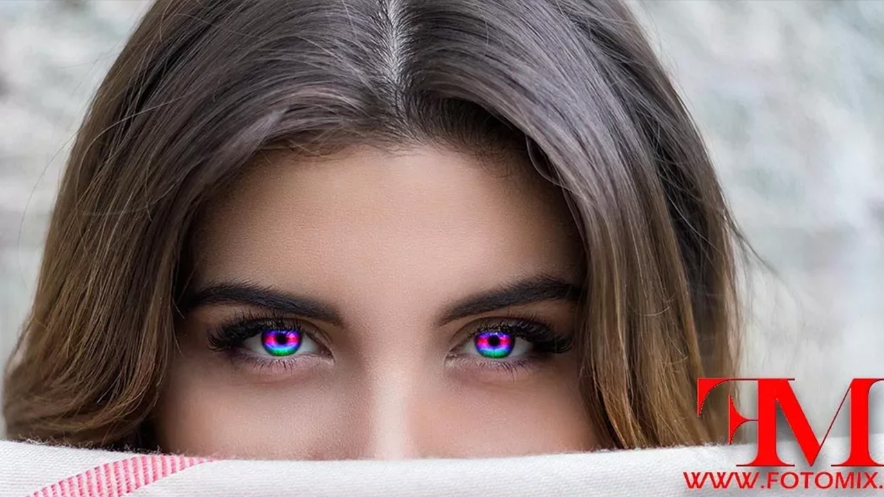 Wielokolorowe oczy – Kurs Photoshop